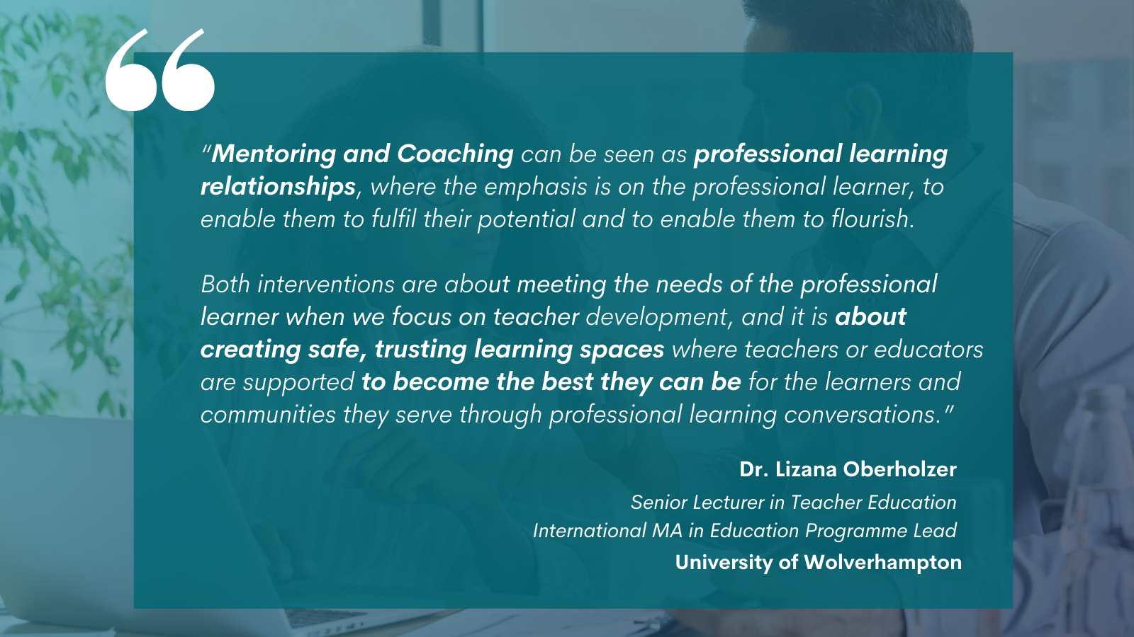 Insights from the webinar "Do mentors want to be mentors? Defining a ...